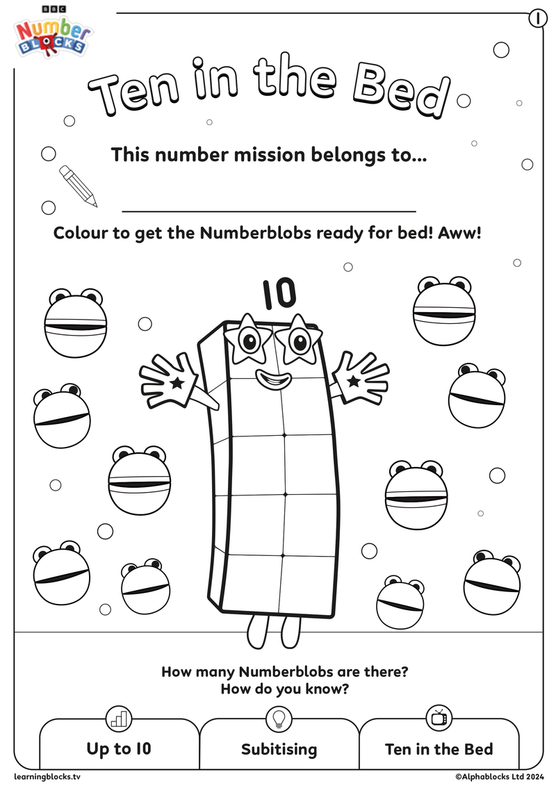 Numberblocks | Episodes | Ten in the Bed