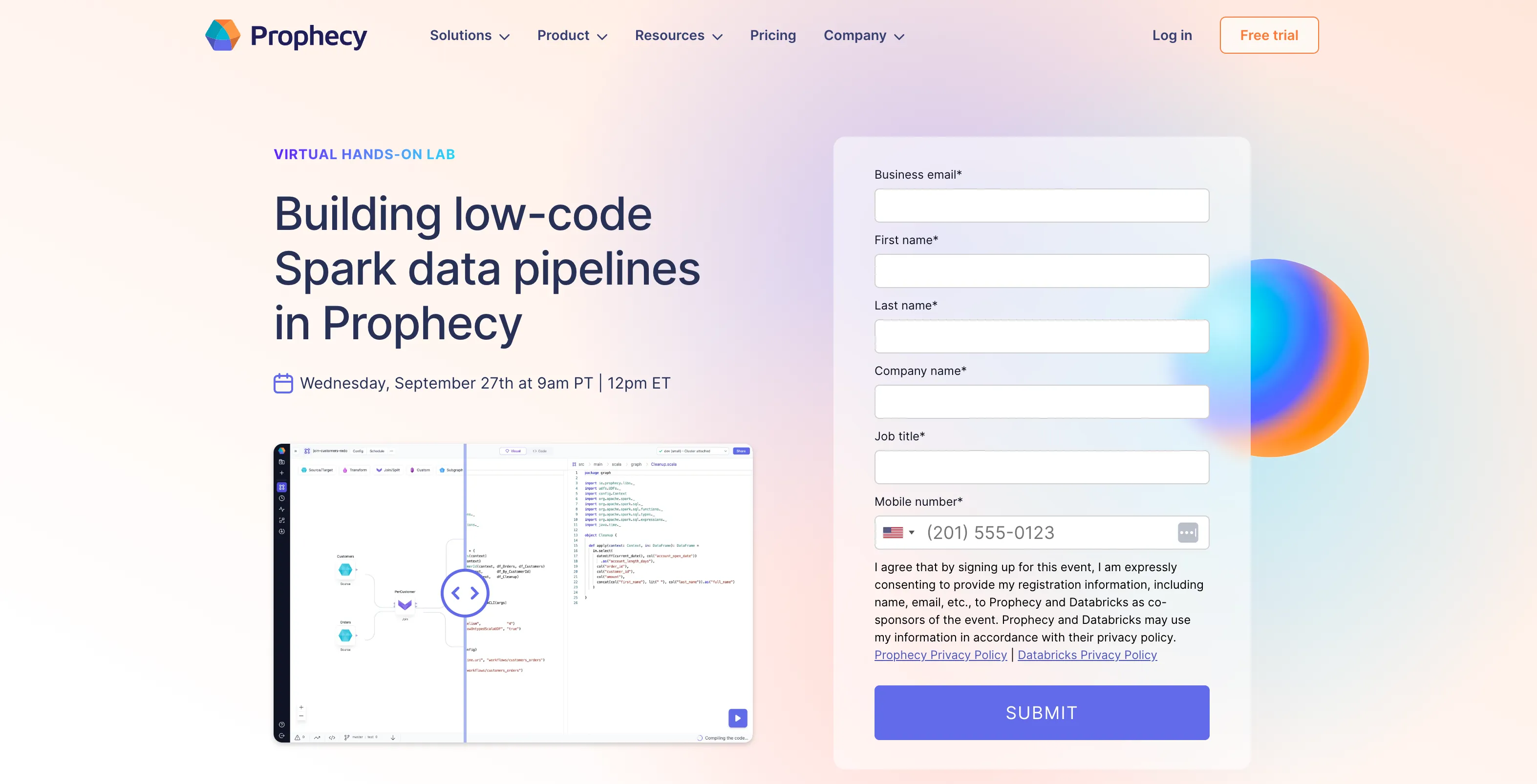 Building low-code Spark data pipelines in Prophecy-(template)