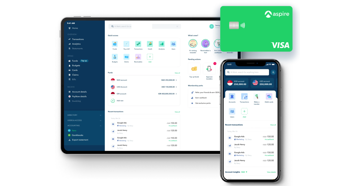 Open a Business Account Online for Free - Aspire Singapore