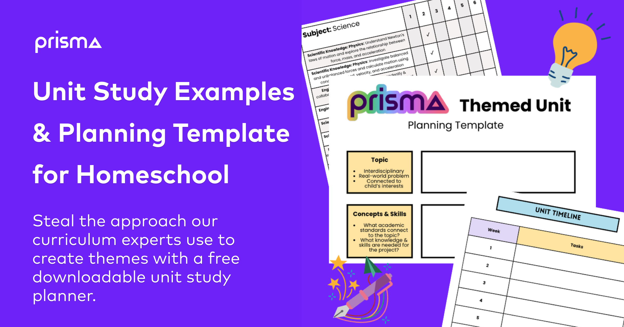 Homeschool Unit Study Examples & Free Planning Template