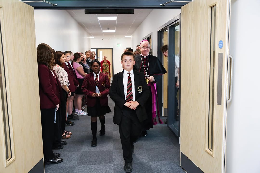 Bishop Richard blesses new building at St Philip Howard School, Barnham | News