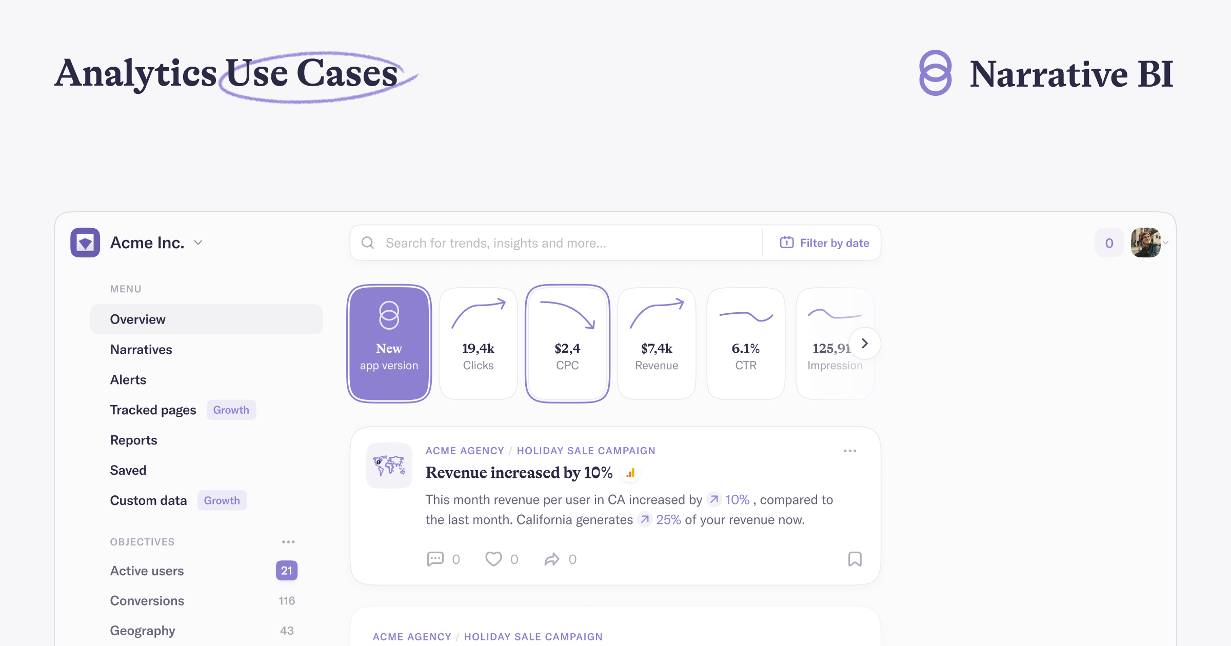 Analytics Use Cases | Narrative BI