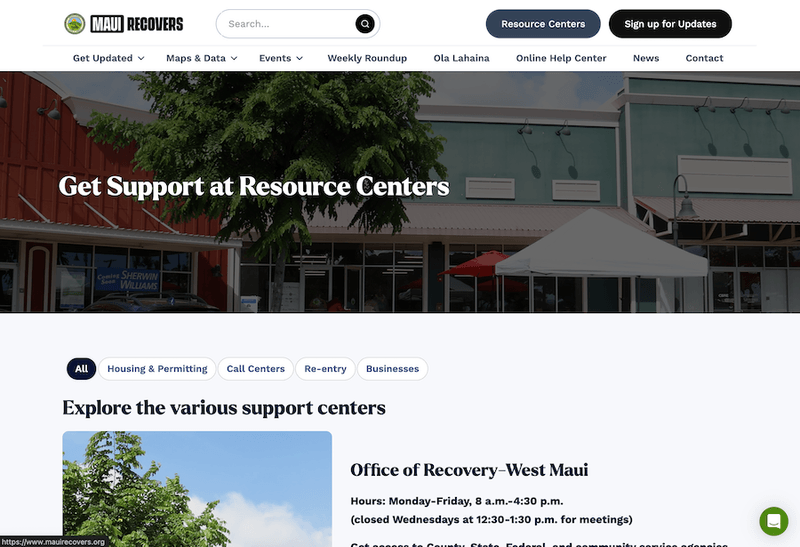 Maui Wildfire Relief - Get Support