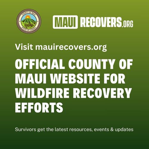 Resource: MauiRecovers.org, County’s of Maui official website for ...