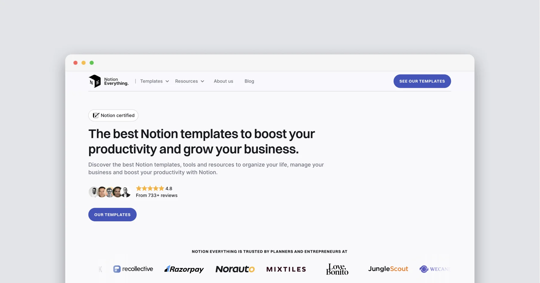 Notion Everything - Notion templates, tools & resources