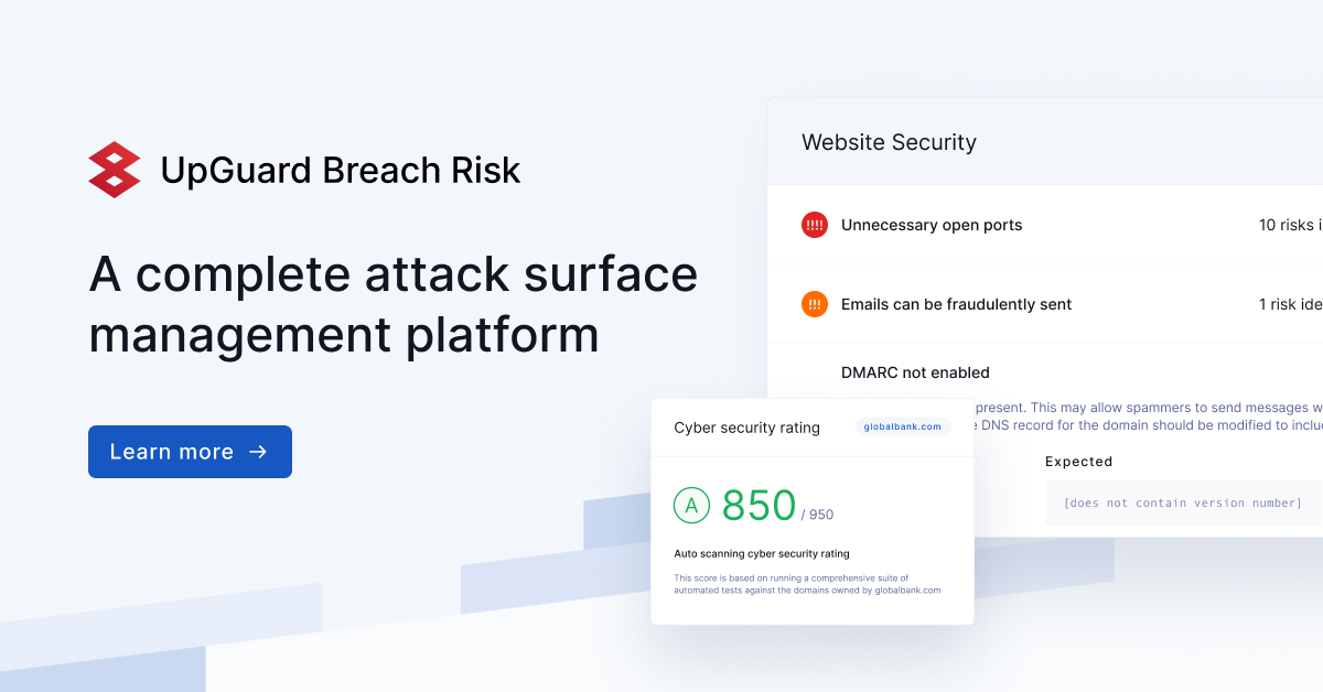 UpGuard Breach Risk Features | UpGuard