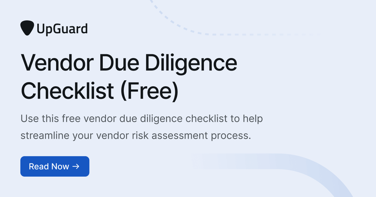 Vendor Due Diligence Checklist | UpGuard