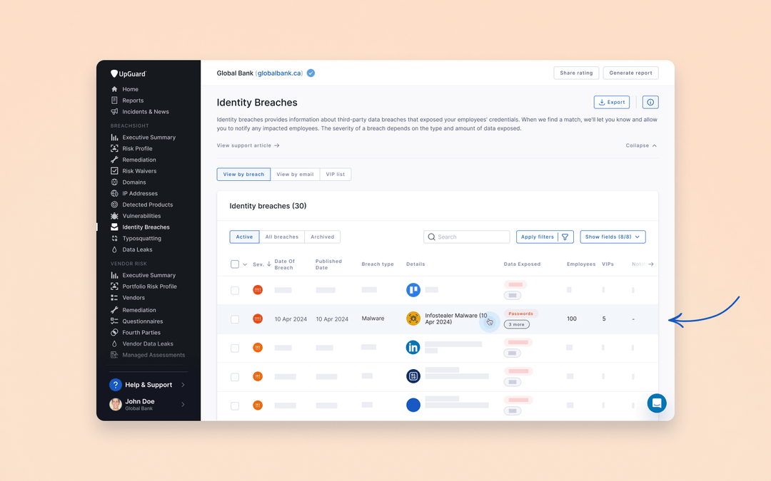 Improved classification for Identity Breaches | UpGuard Releases