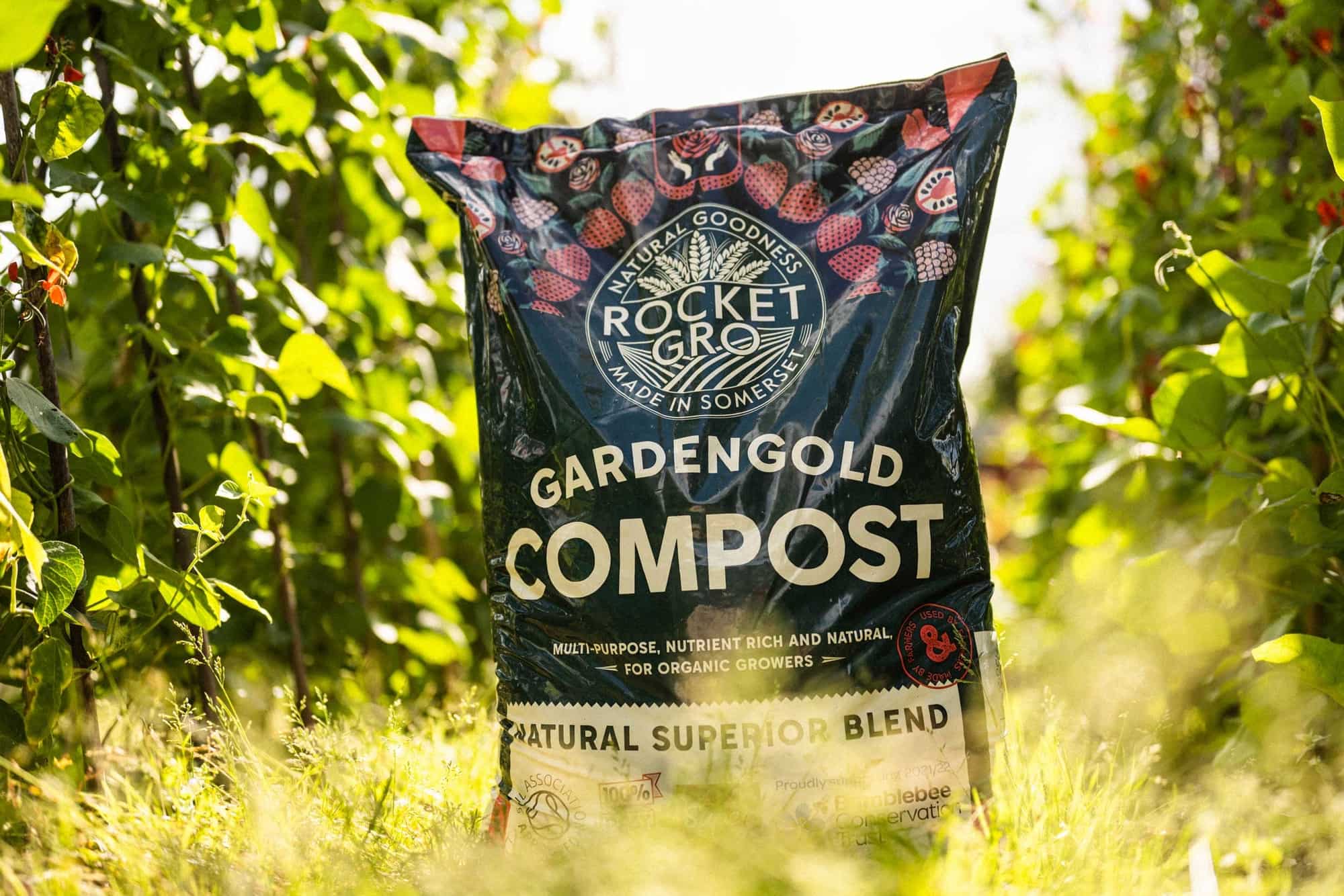 Brand identity and packaging design for a compost manufacturer | RocketGro