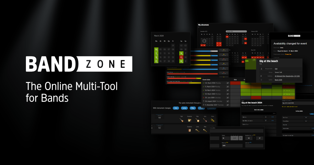 Band-Organization. Simplified. BANDZONE