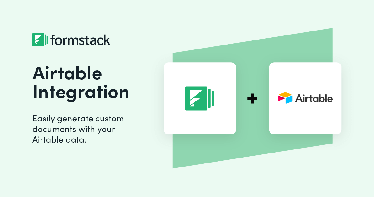 Airtable Integration | Formstack Documents