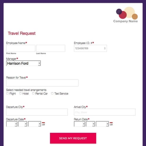 Travel Request Form Template | Formstack