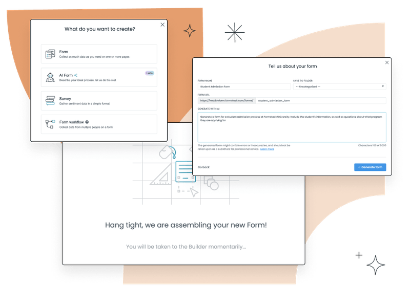 Accelerate form building with AI