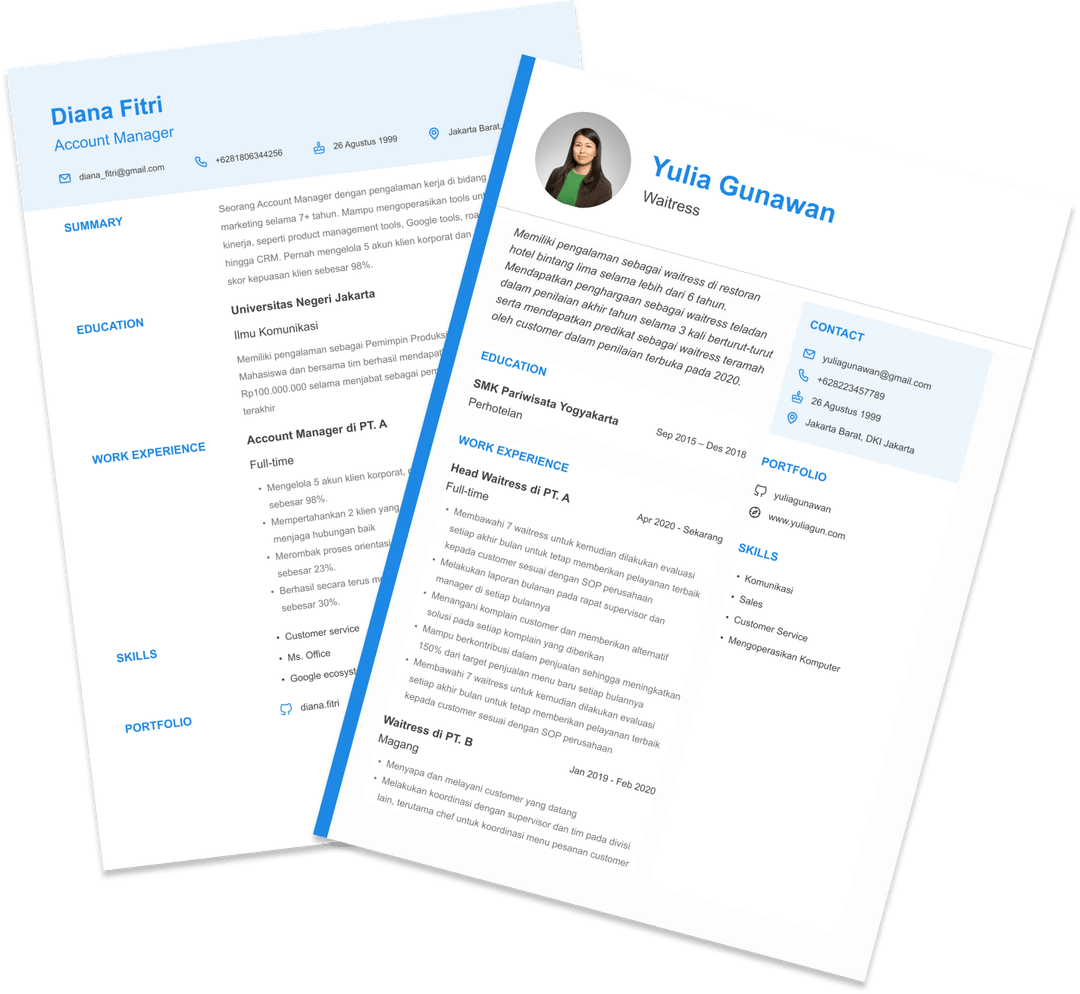 CV Builder - Buat CV Online Gratis dalam Hitungan Menit