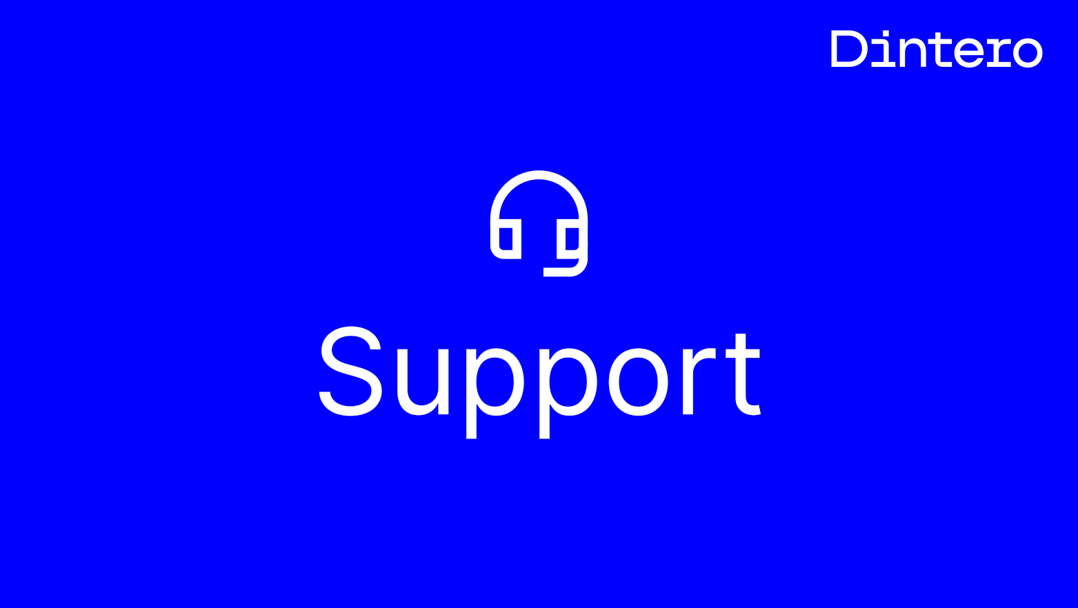 Dintero | Contact support