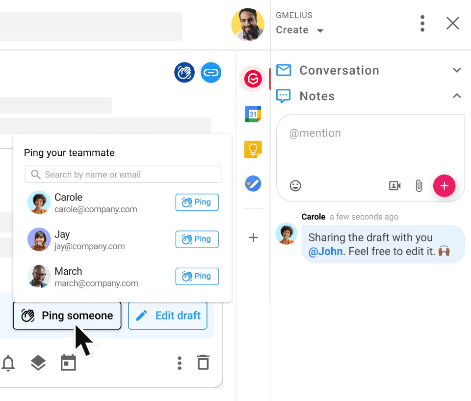 Shared Email Draft Solution for Gmail | Gmelius