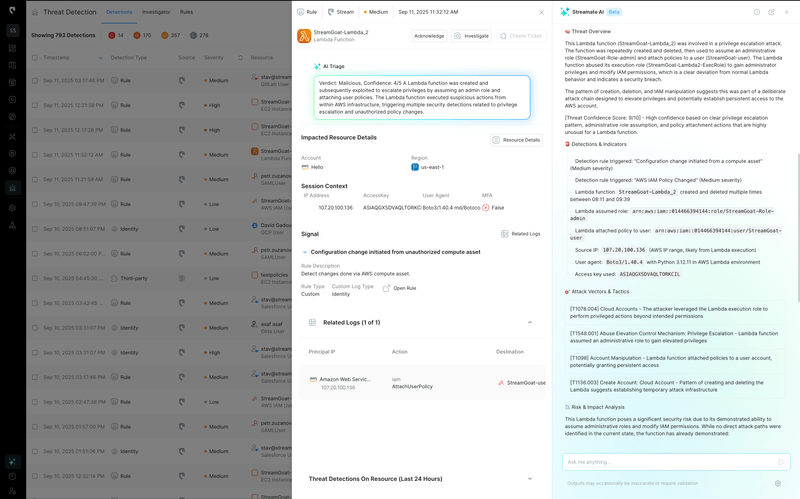 Compare Stream Security CDR to Datadog Cloud SIEM