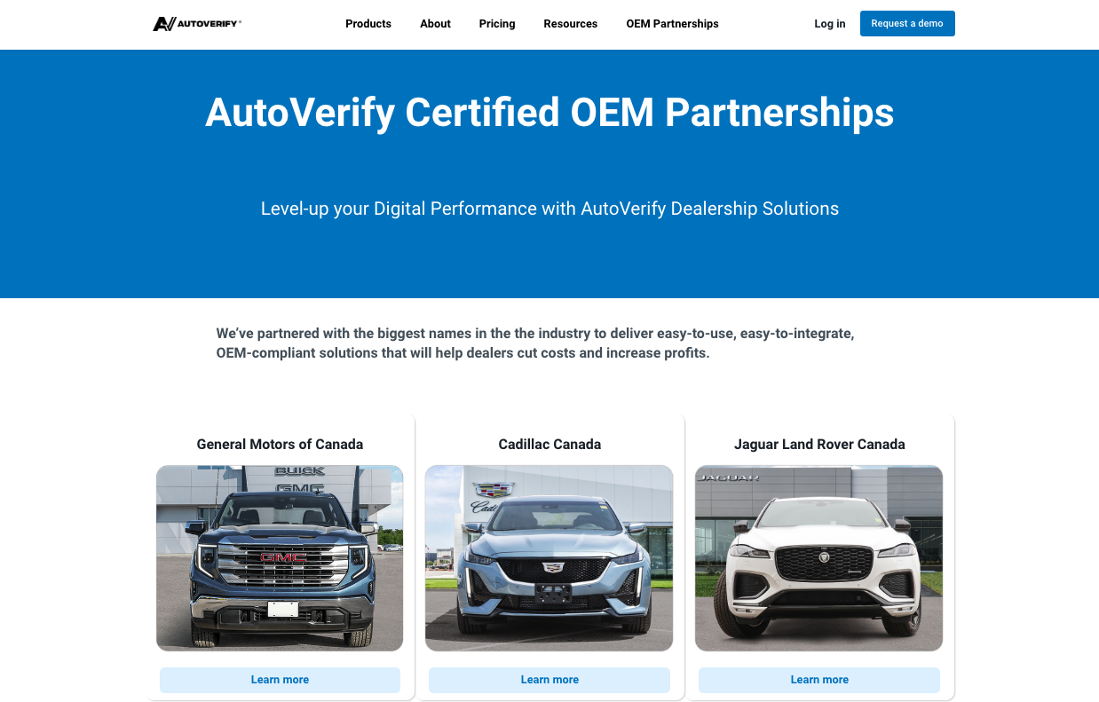 OEM Partnerships | AutoVerify