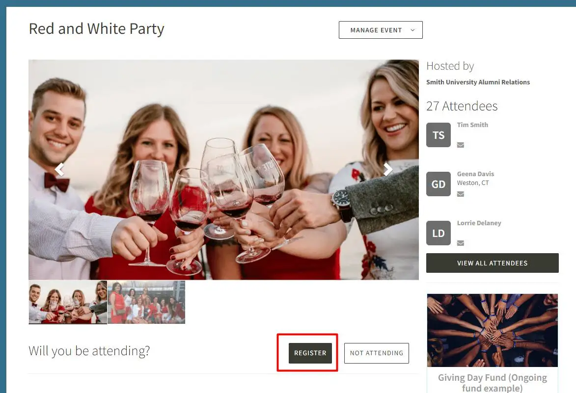 Event Registration Help - 360Alumni Support