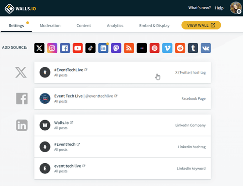 Social Wall for Events, Websites & Displays — Walls.io