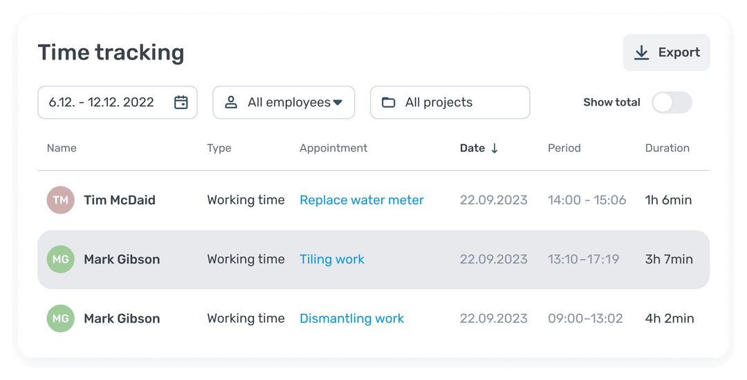 Time Tracking App for Tradespeople - ToolTime