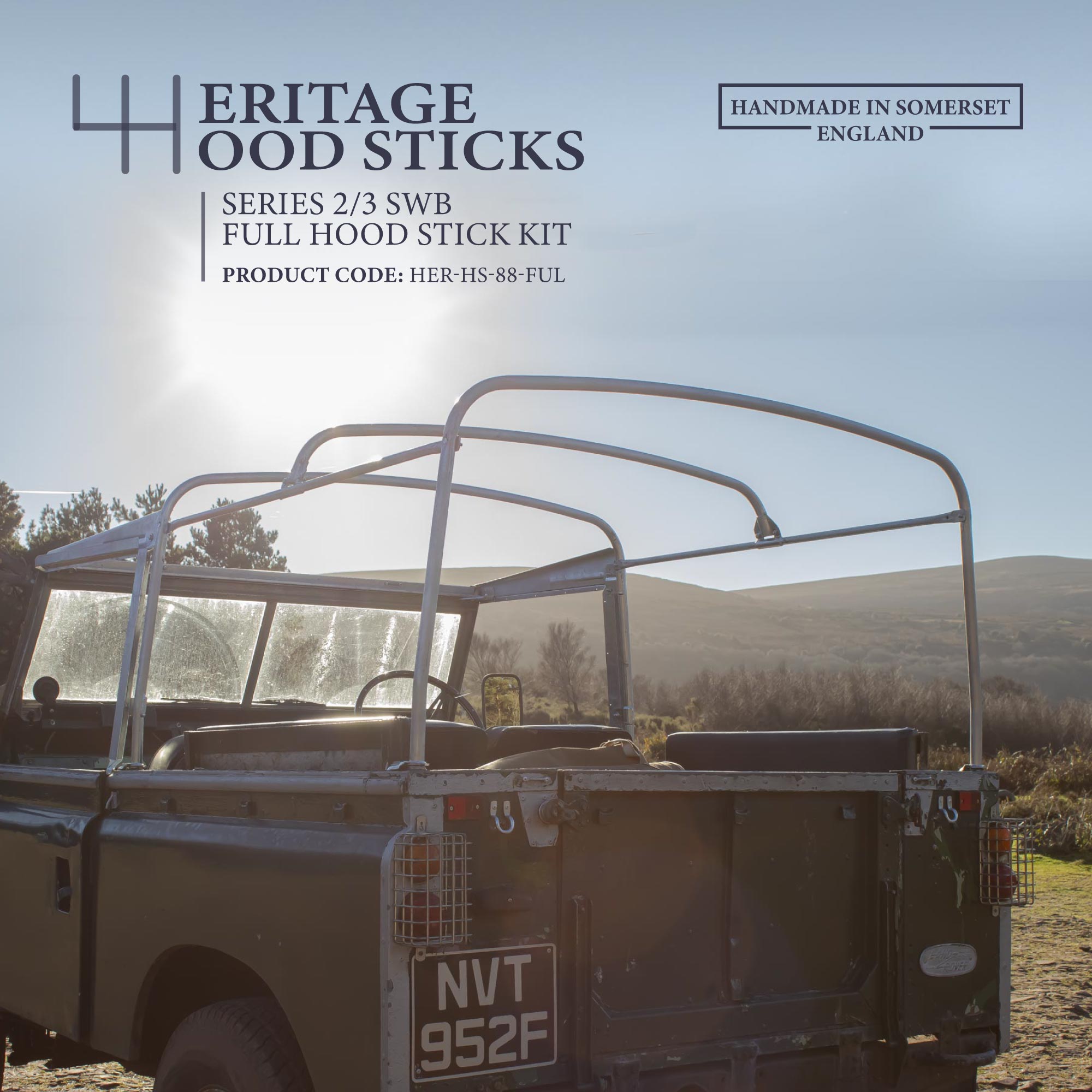 88 Full Hood Stick Kit Land Rover Series 2 3