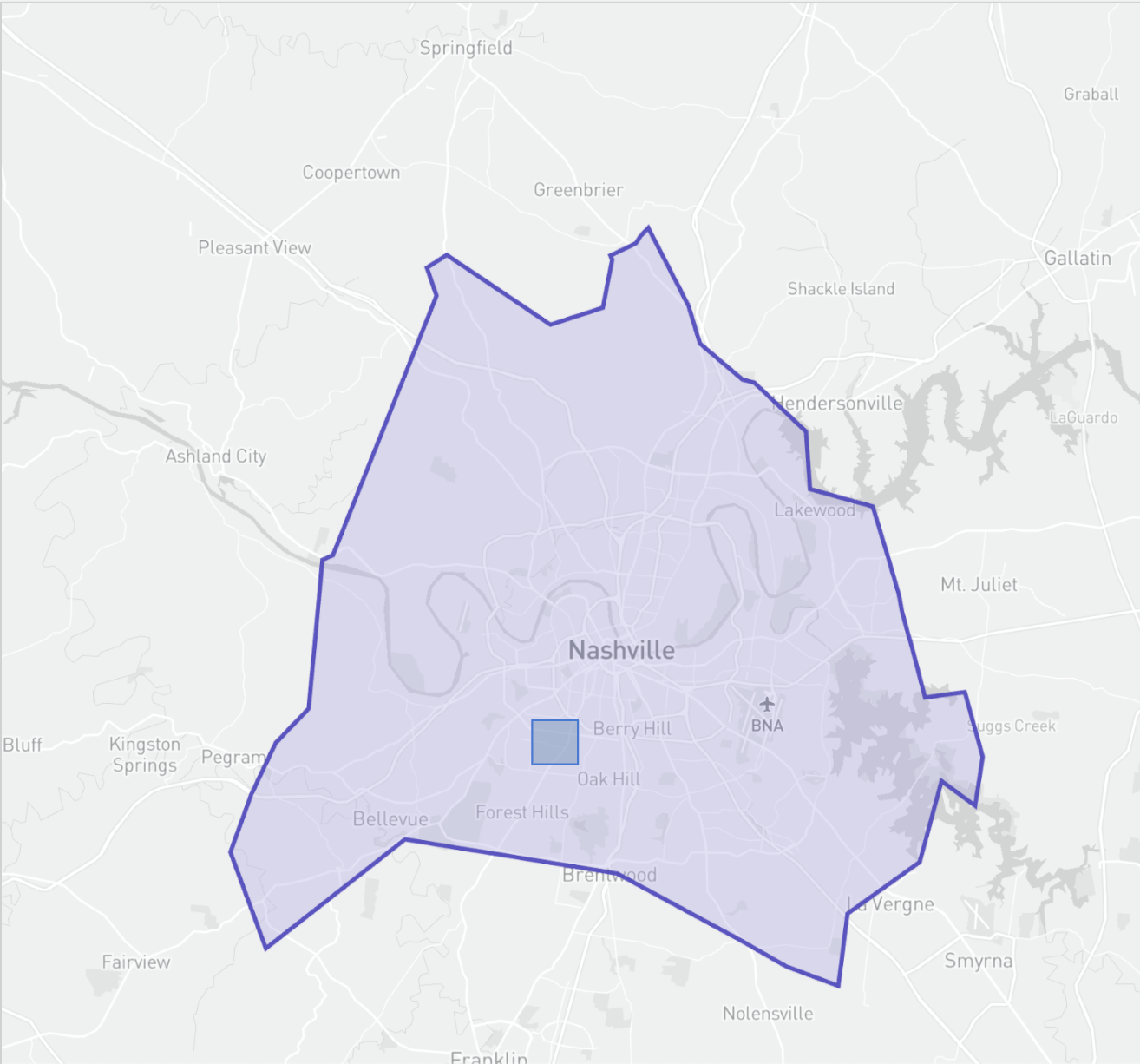 Davidson County, Tennessee (Nashville area) - Boundary Code 47037