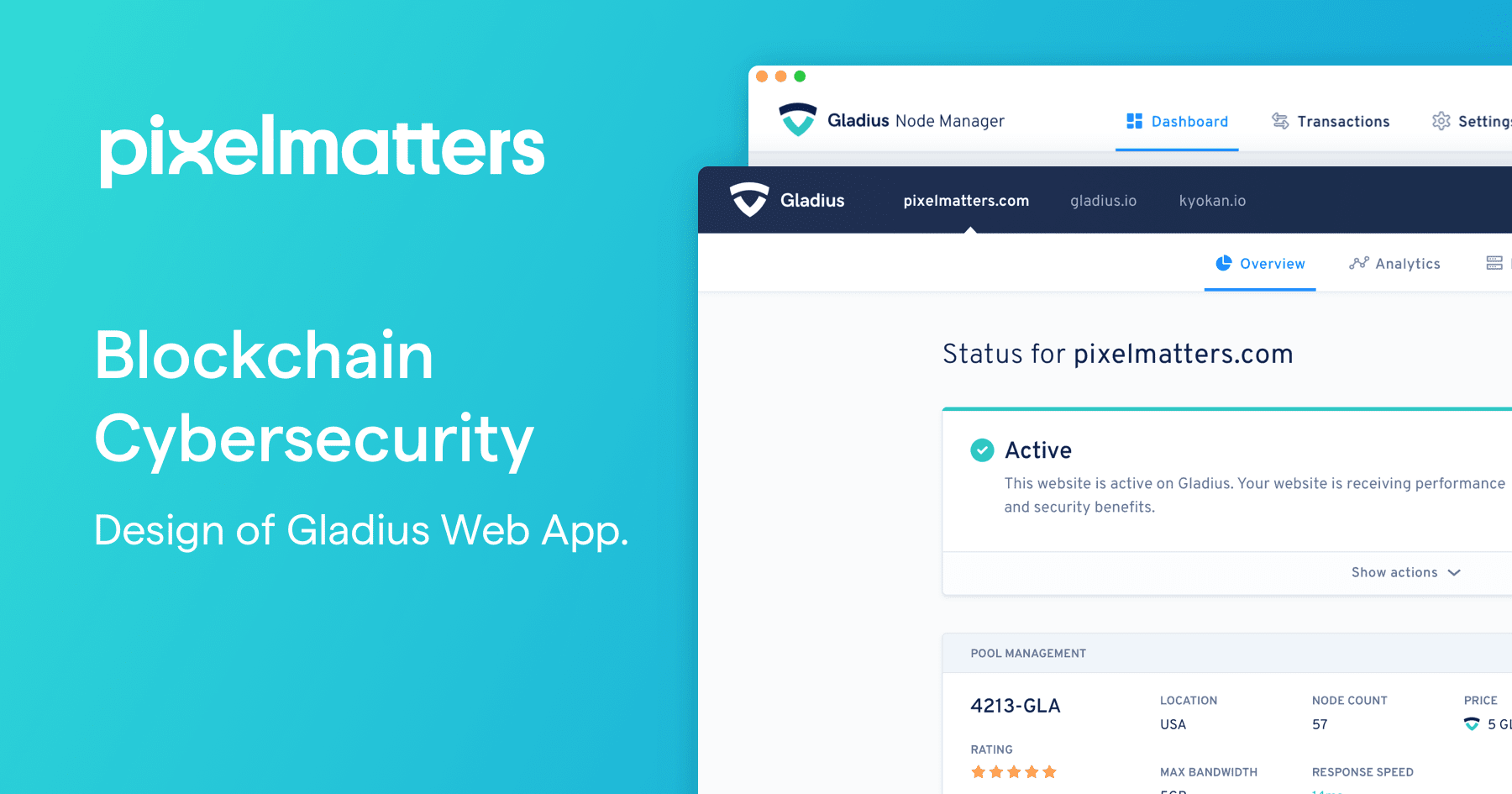 Gladius • Web App design | by Pixelmatters