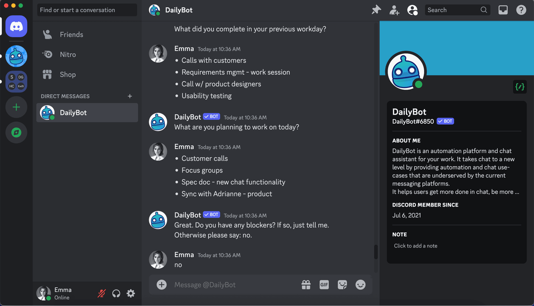DailyBot | AI-driven workflows for your work chat