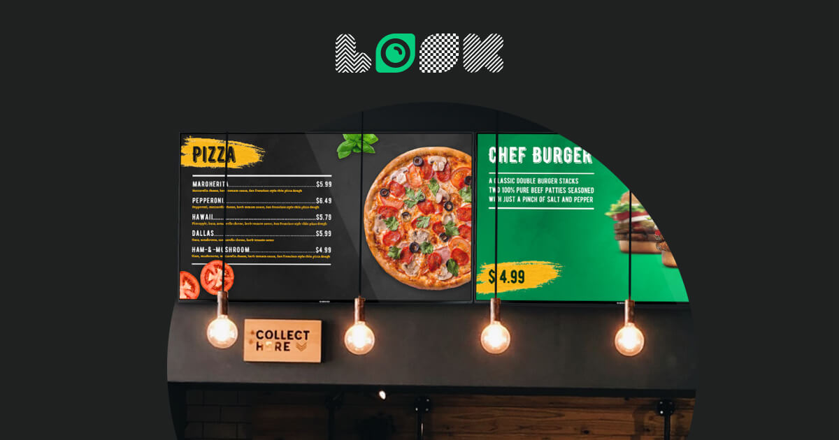 Free digital signage templates for different industries - Look DS