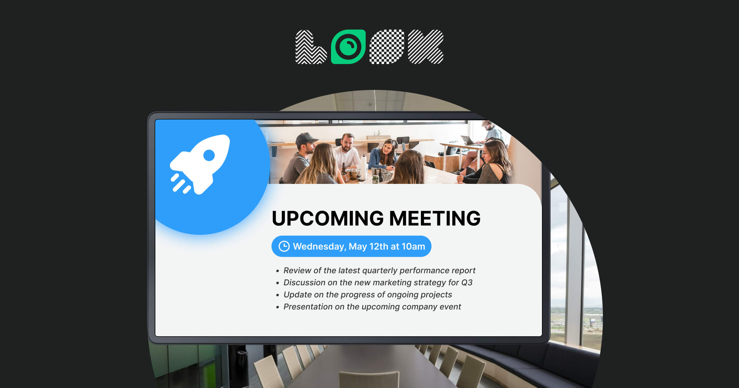 Digital Signage for Conference & Meeting Rooms - LOOK DS
