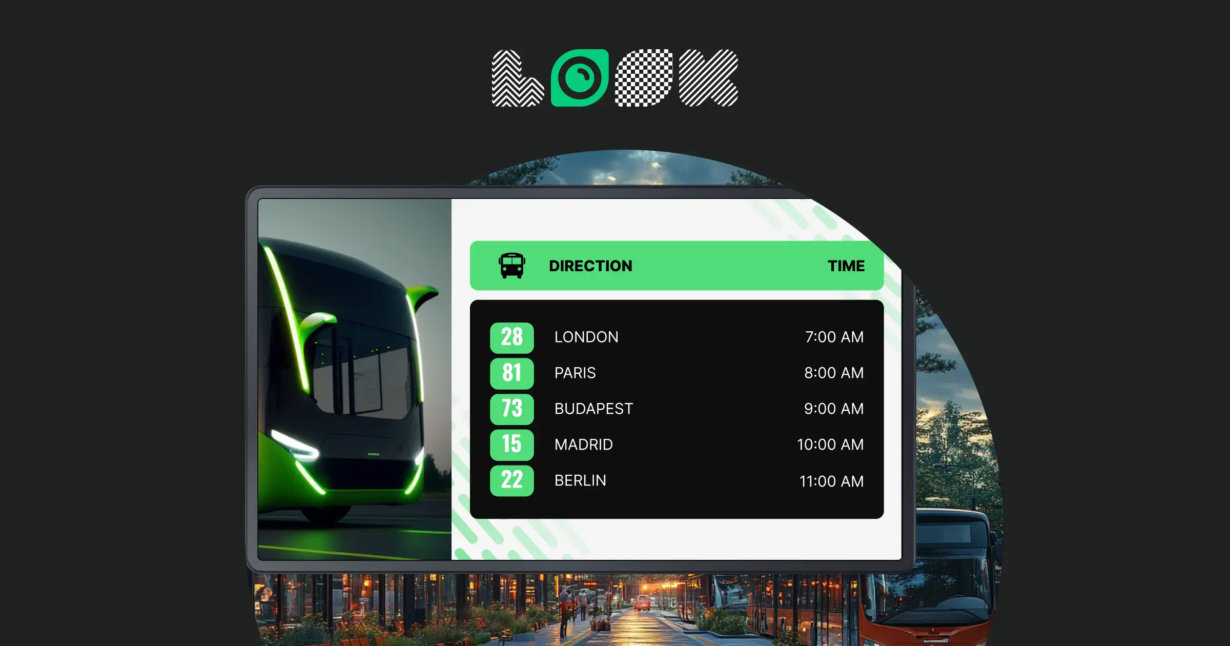Digital Signage for Bus Stations & Stops - LOOK DS