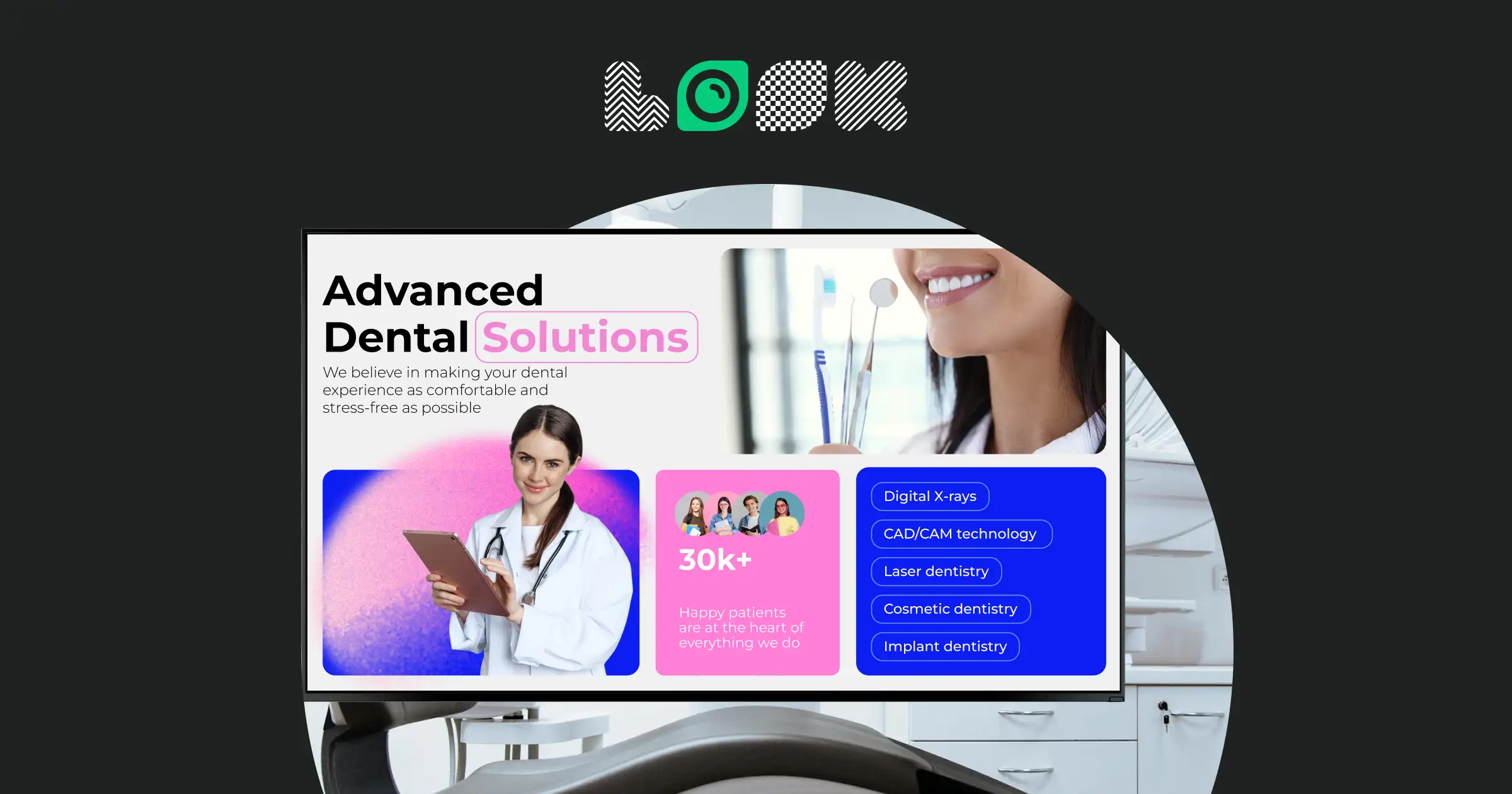 Digital Signage for Dental Clinics - LOOK DS