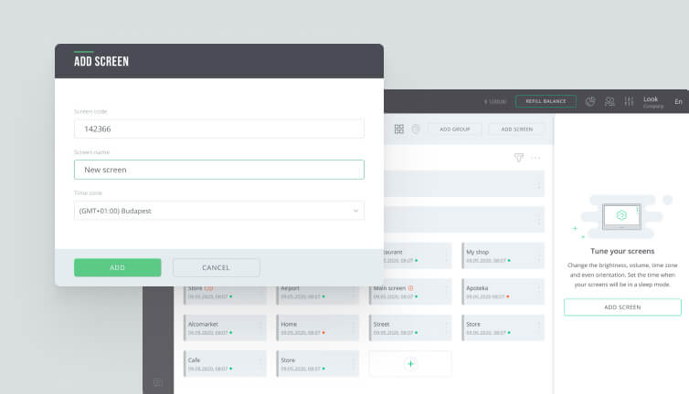 Knowlege-base: Add screens