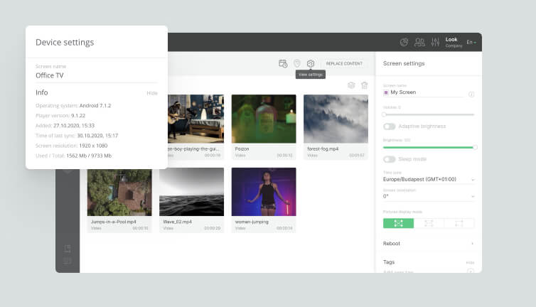 Knowlege-base: Screen settings