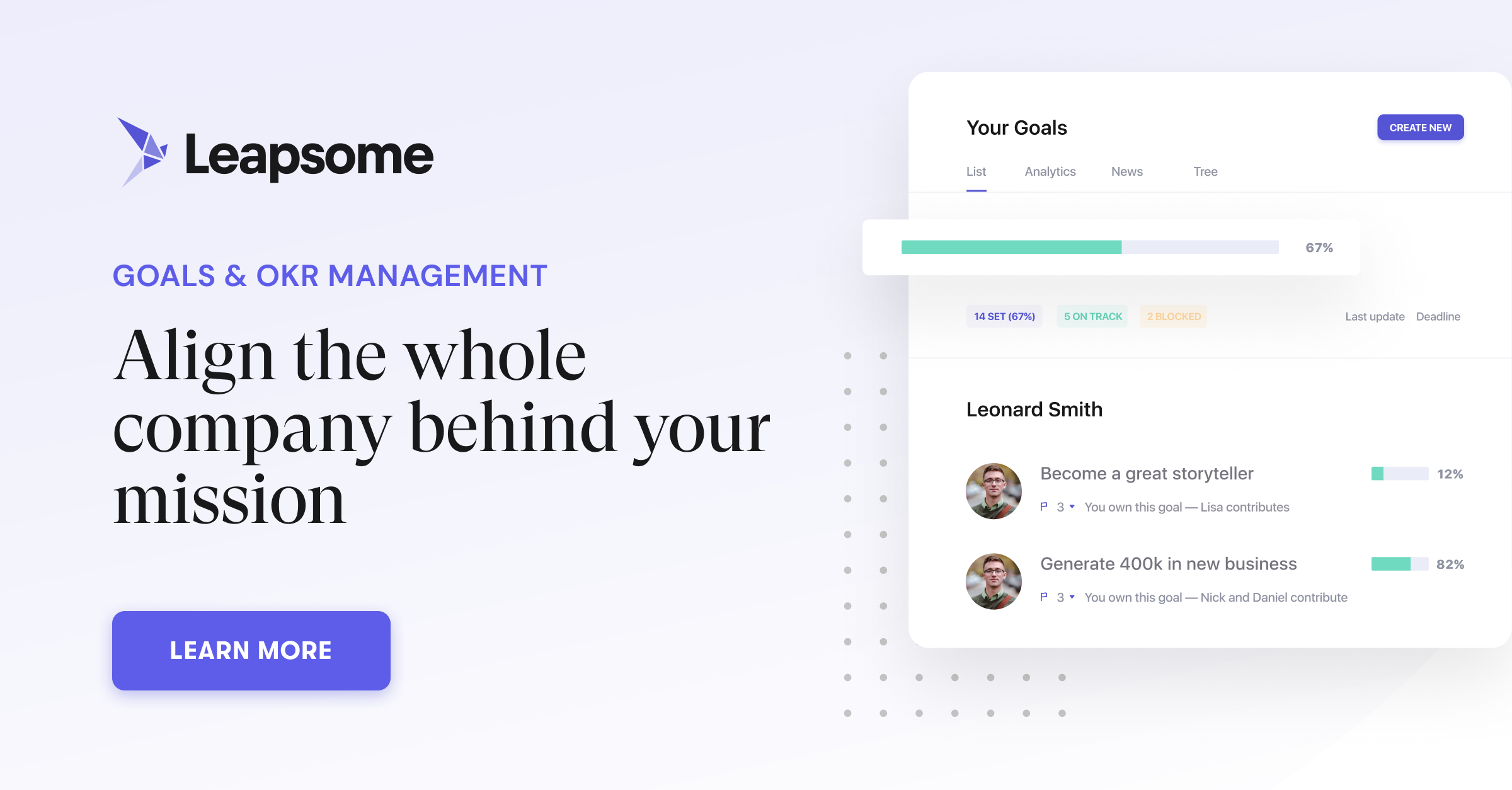 Goals & OKR Management Software | Leapsome