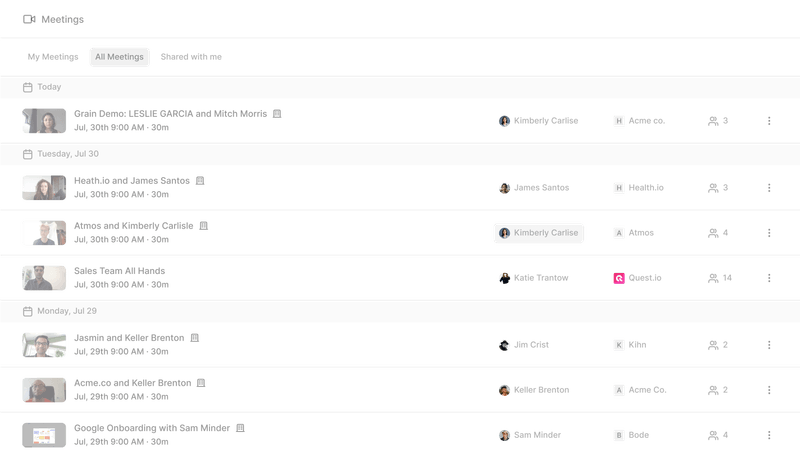Grain | The AI Notetaker Built for Growing Teams