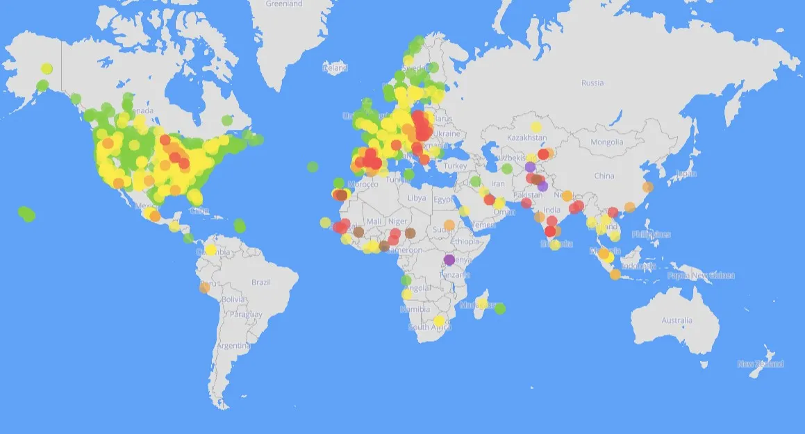 Clarity OpenMap: Public Air Quality Data Visualization | PM2.5 & AQI Map