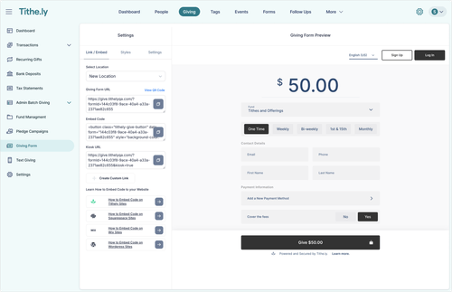 Online Giving for Churches | Tithe.ly