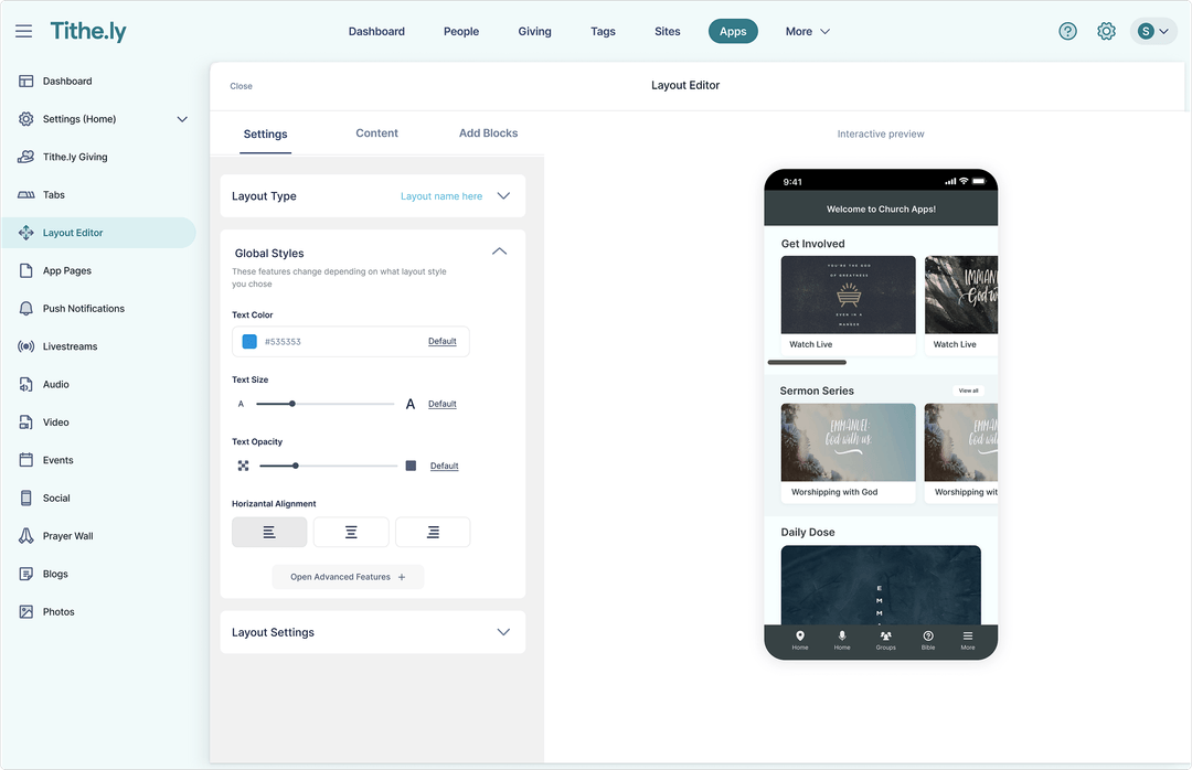 Church App - Beautiful Custom Mobile Apps for Churches | Tithe.ly