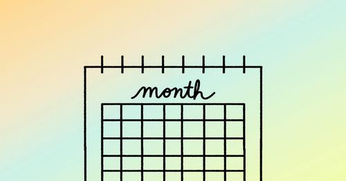Simple List: 12 Months of the Year, In Order