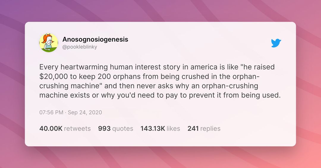 How Good News Gets Lost To the 'Orphan-Crushing Machine'