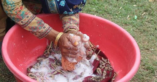 60% of globe hand-washes laundry, and women bear the burden. A new hand ...