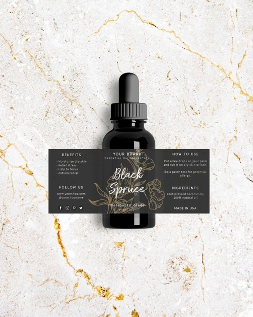 Dropper Bottle Labels Template | Dropper Bottle Labels Design ...
