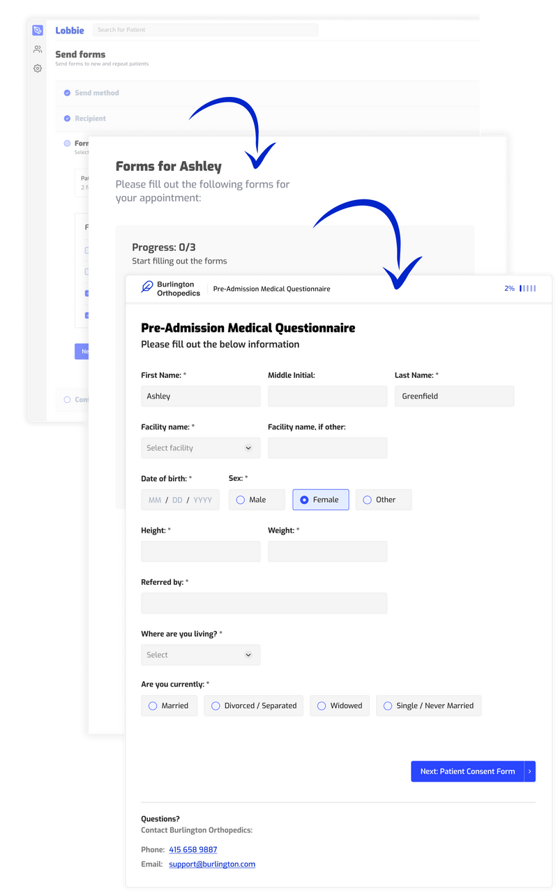 Digital forms and patient intake | Lobbie