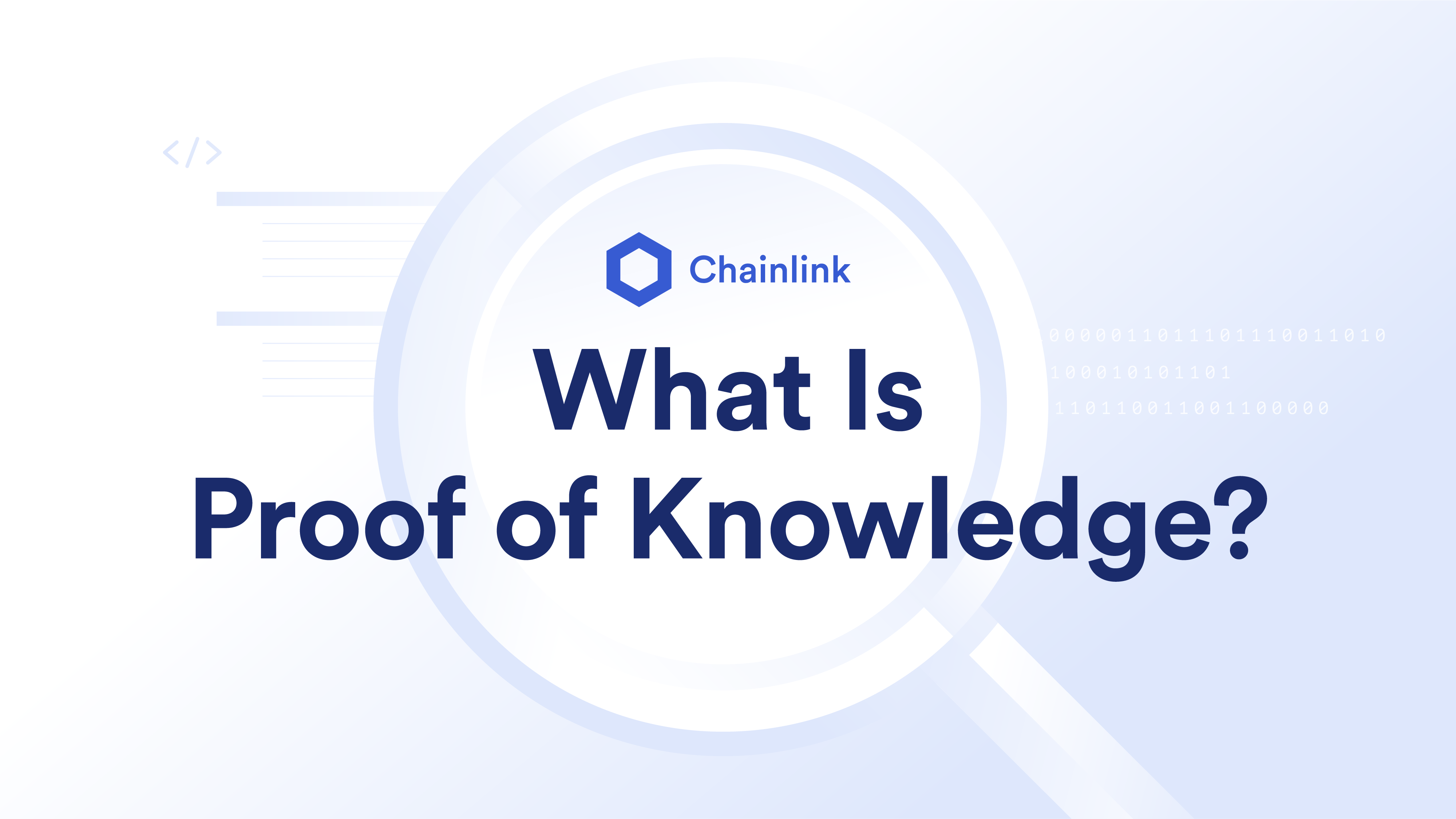 What Is Proof of Knowledge? | Chainlink