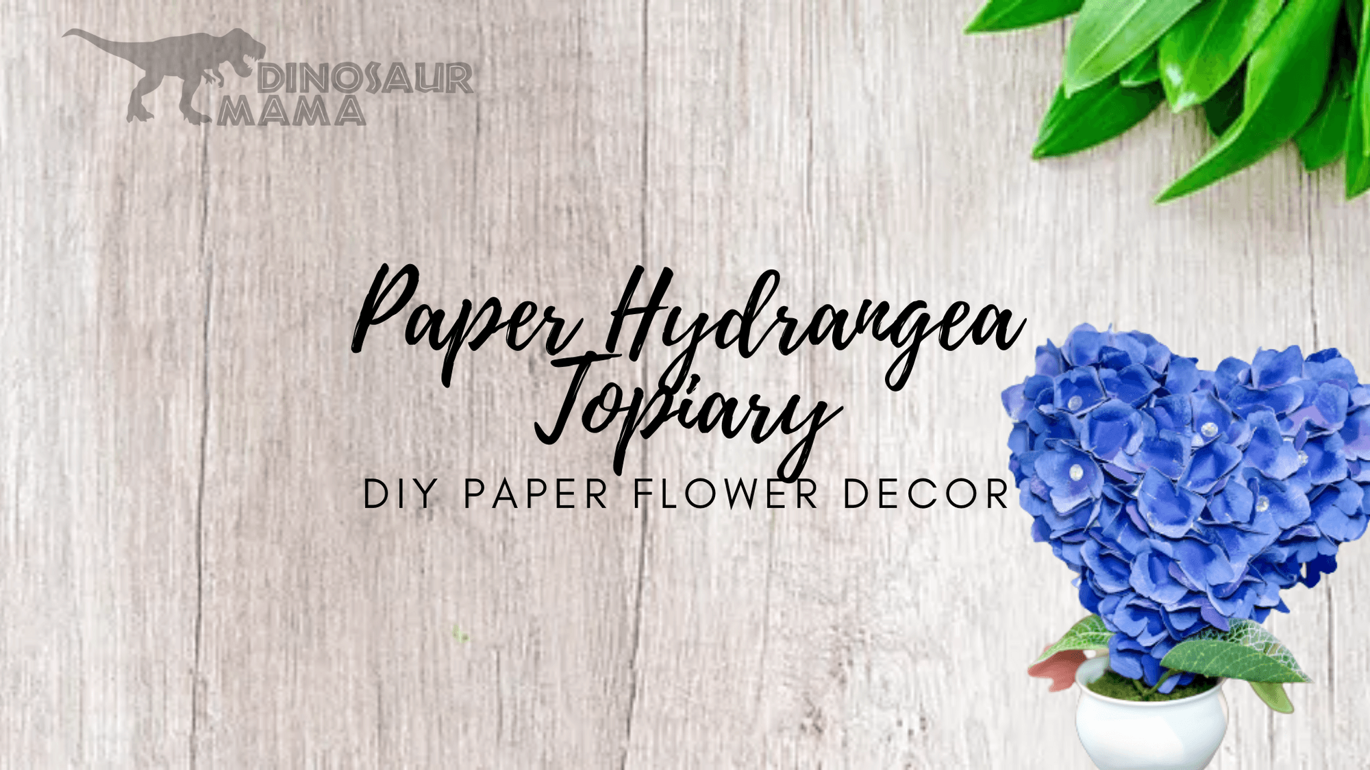 Cricut Tutorial Paper Flowers Topiary + Free Hydrangea SVG