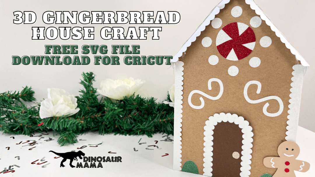 Free 3D Gingerbread House SVG File for Cricut | Christmas DIY