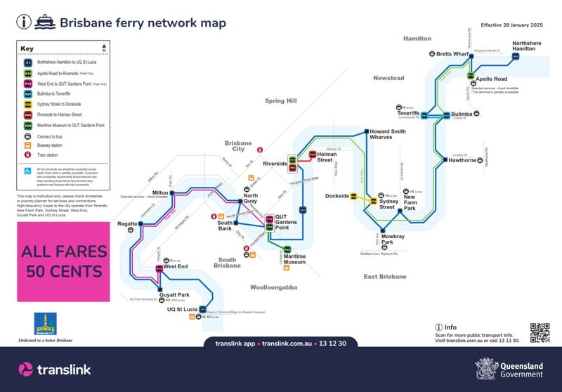 RiverCity Ferries Brisbane – Locations