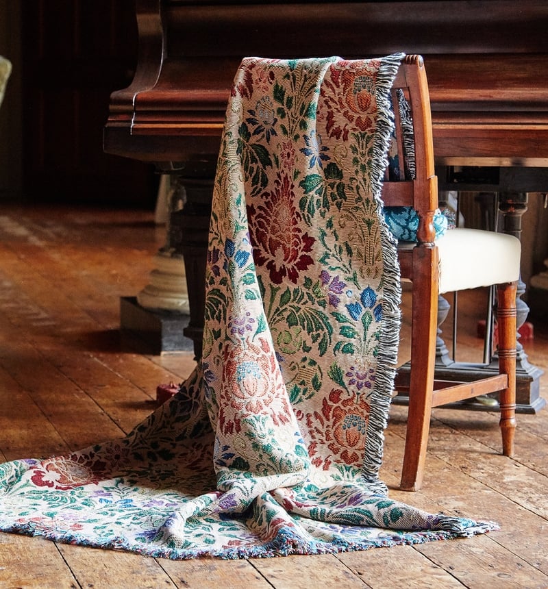 William Morris Throw Blanket l Merton l Loominations